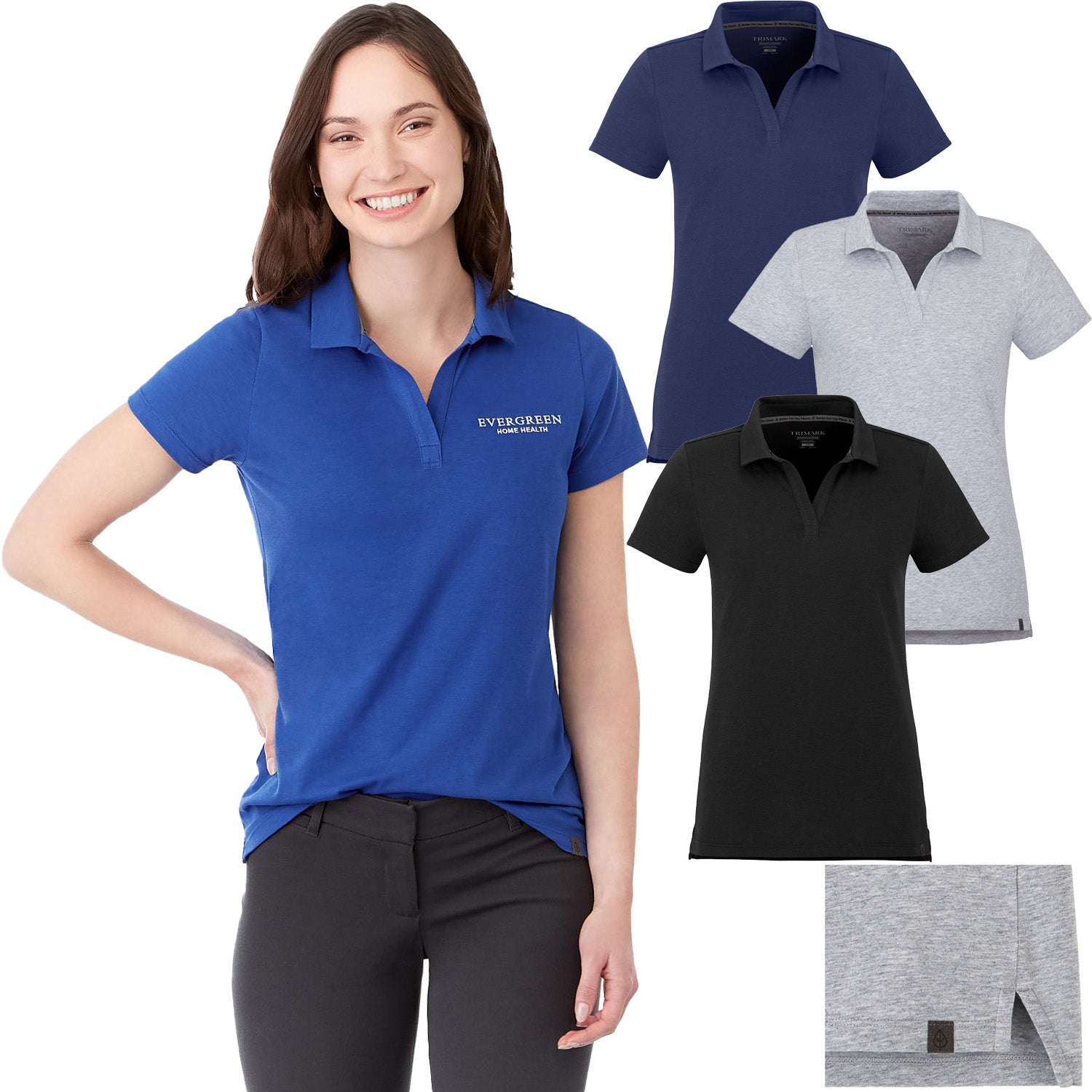Women's Button Free Eco Polo | Recycled | Eco Promotional Products